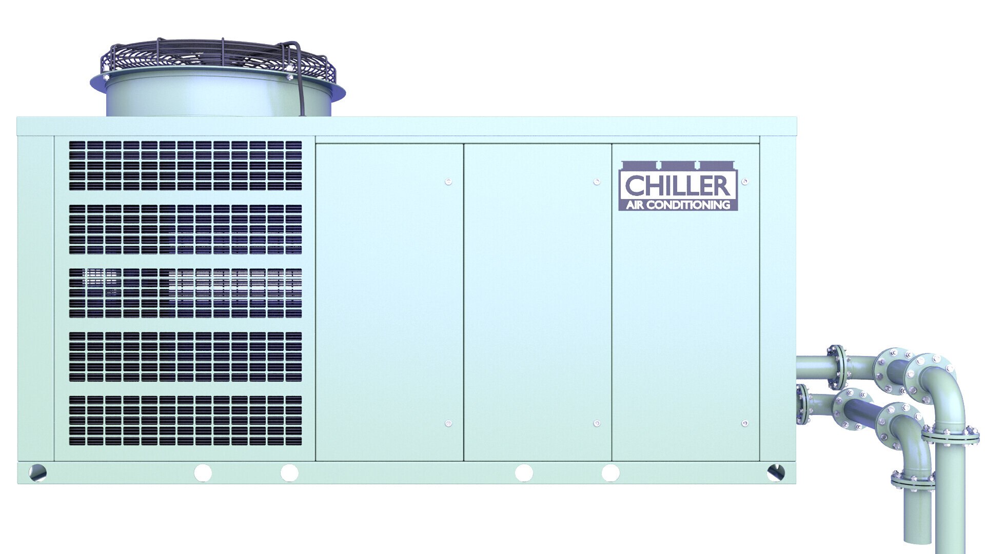 Rooftop Chiller System 4 3D Model - TurboSquid 2098366