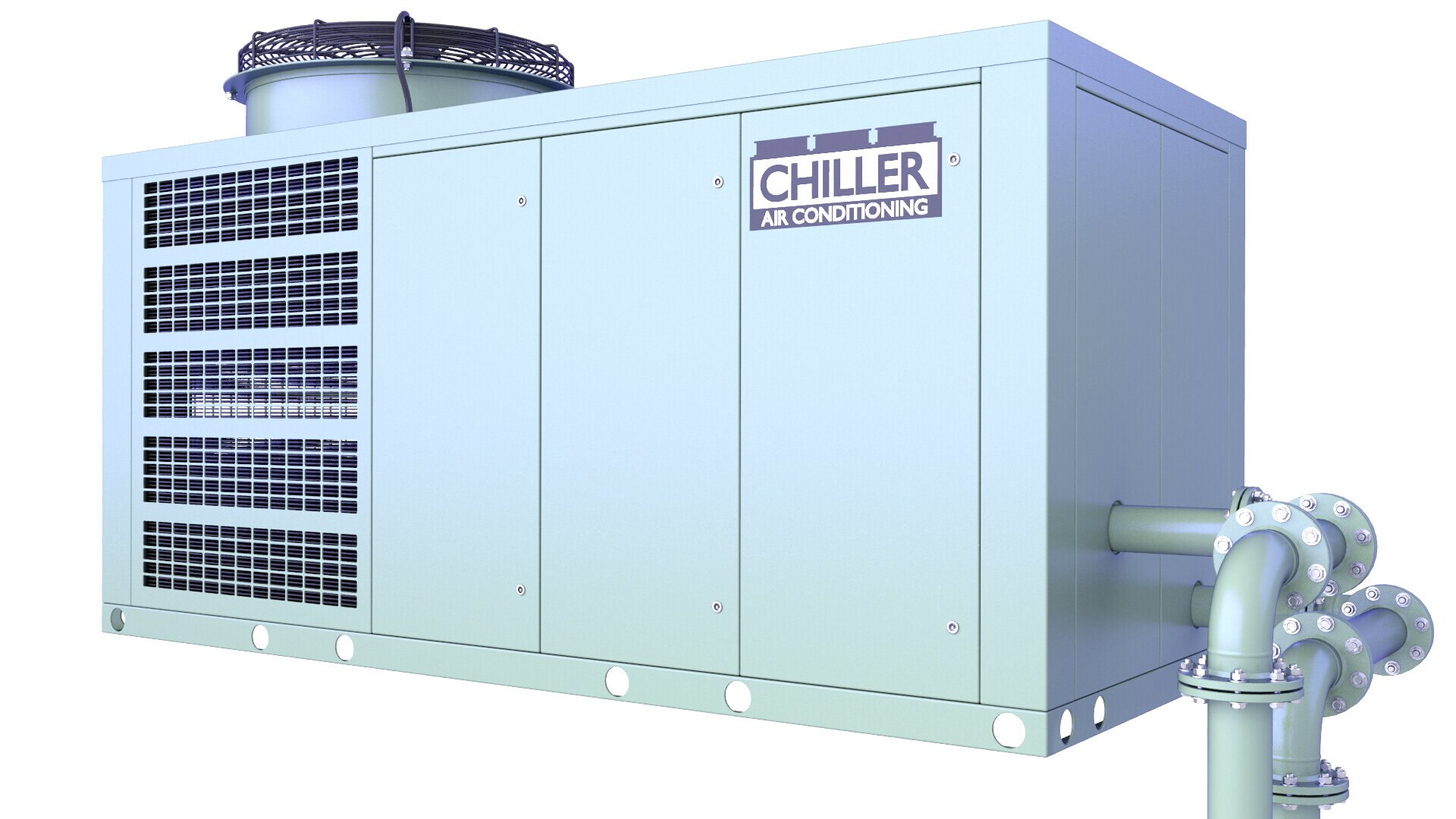 Rooftop Chiller System 4 3D Model - TurboSquid 2098366
