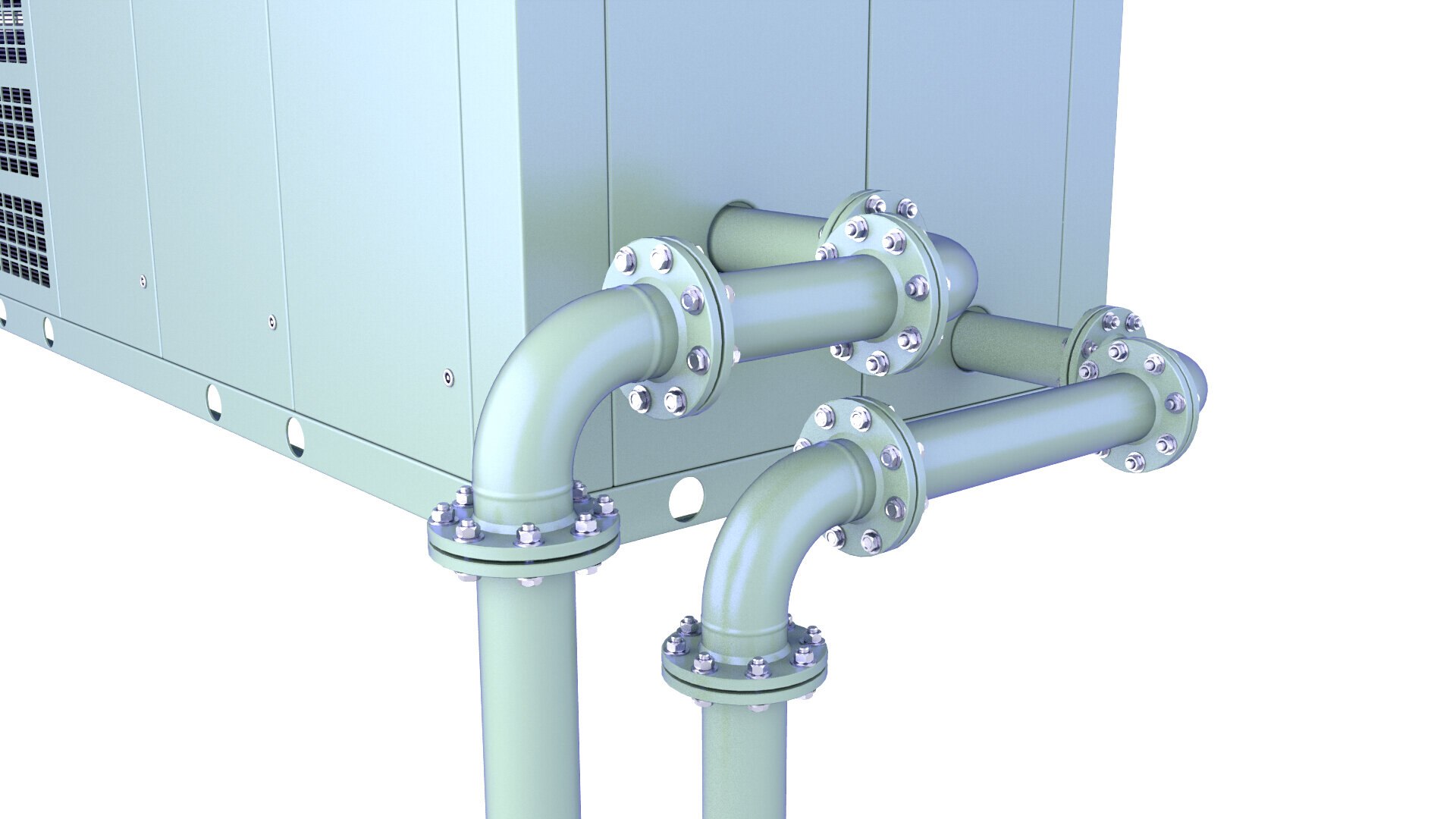 Rooftop Chiller System 4 3D Model - TurboSquid 2098366