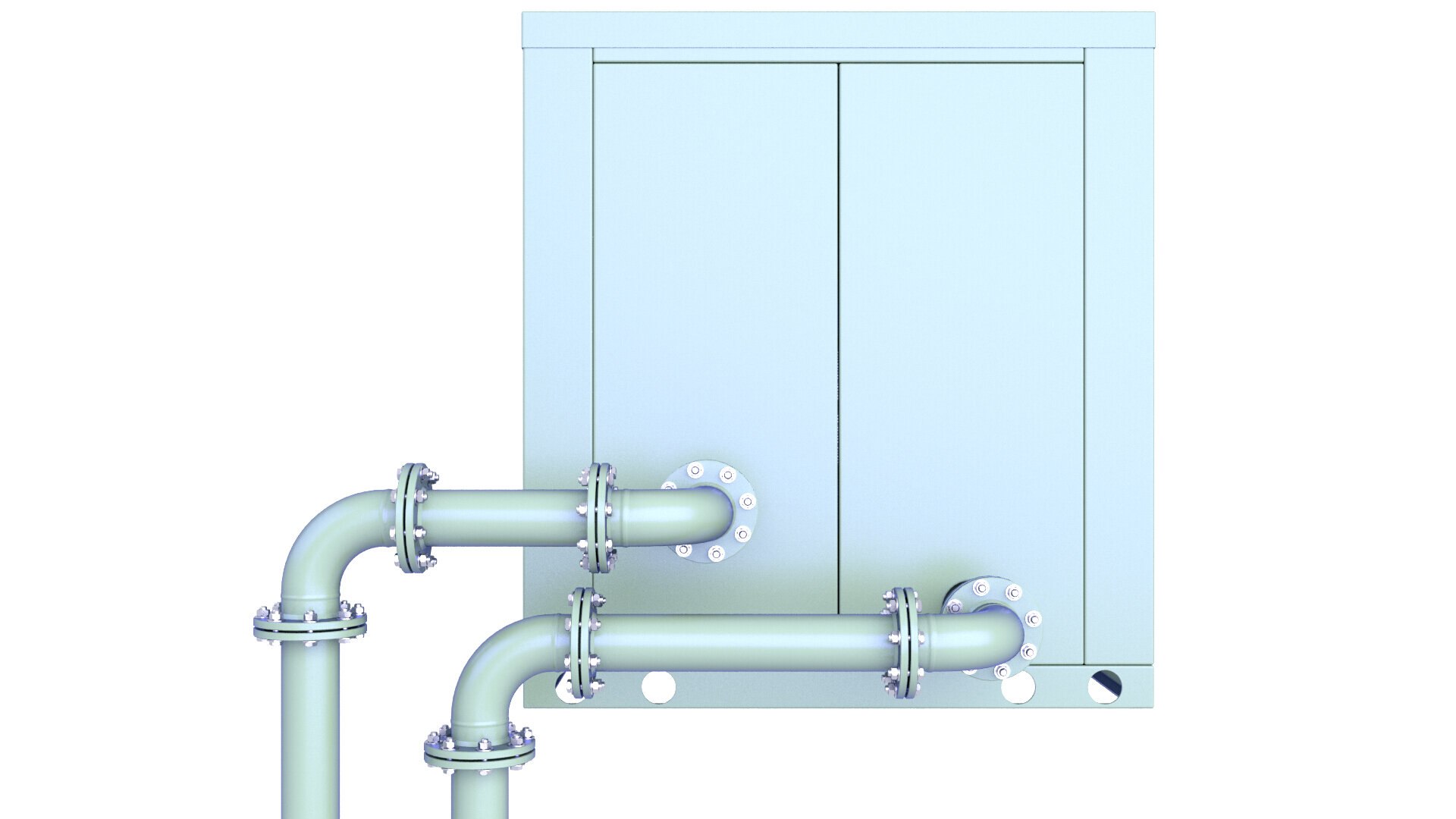 Rooftop Chiller System 4 3D Model - TurboSquid 2098366