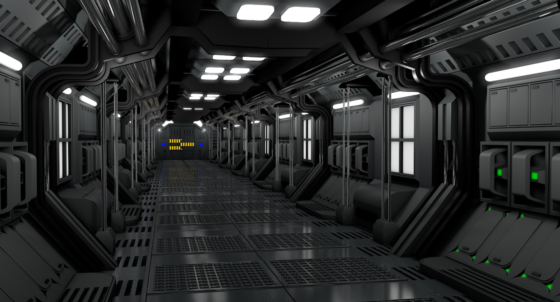 Sci Fi Corridor 3D Model - TurboSquid 1547973