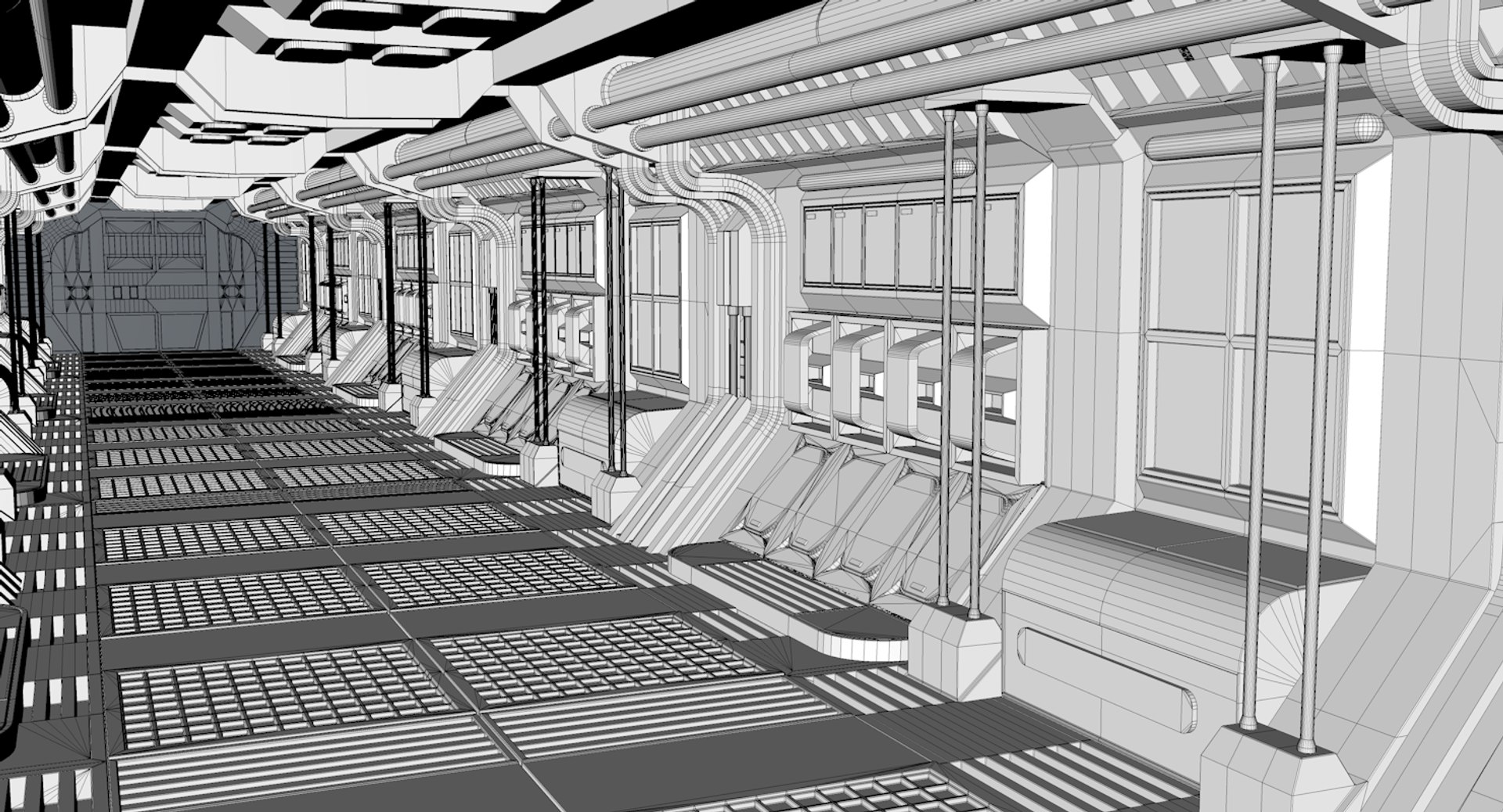 Sci Fi Corridor 3D Model - TurboSquid 1547973