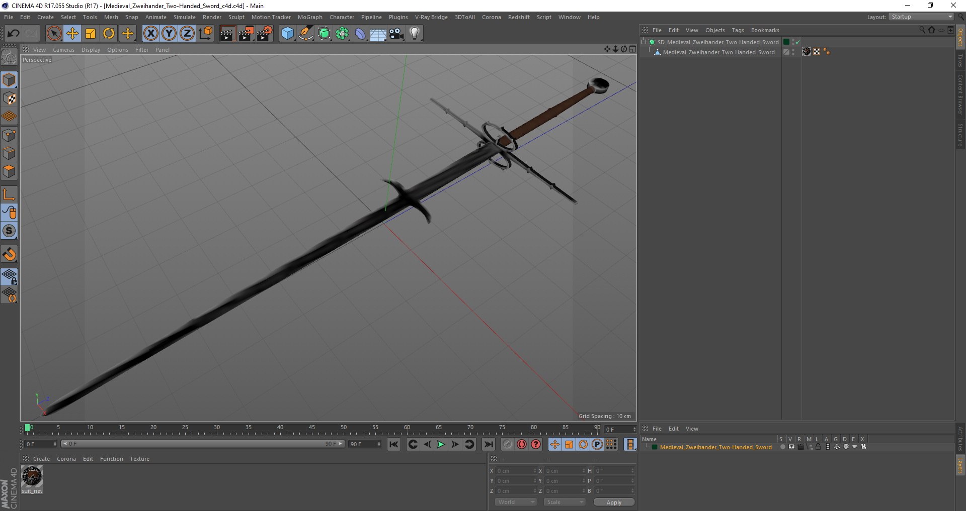 3D medieval zweihander two-handed sword model - TurboSquid 1521116