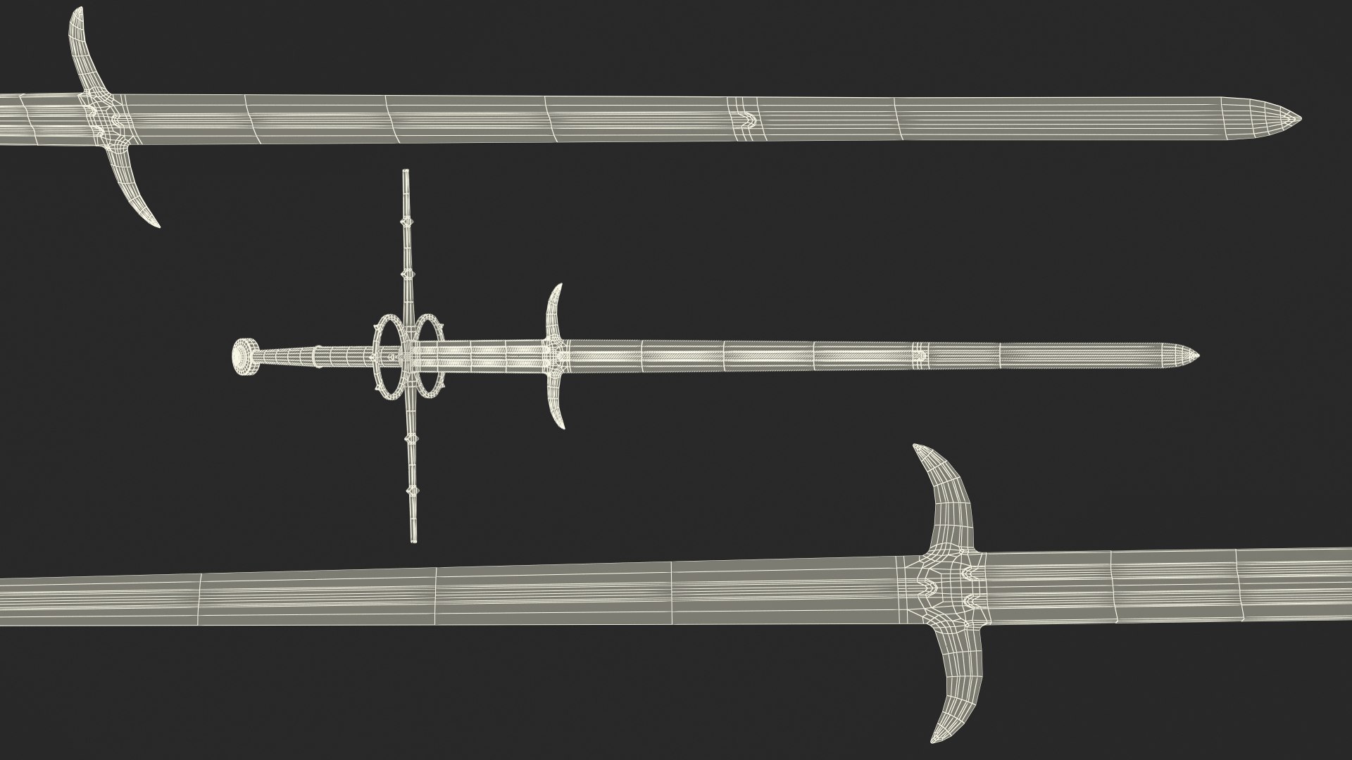 3D medieval zweihander two-handed sword model - TurboSquid 1521116
