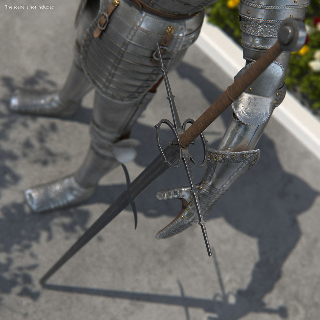 3D medieval zweihander two-handed sword model - TurboSquid 1521116