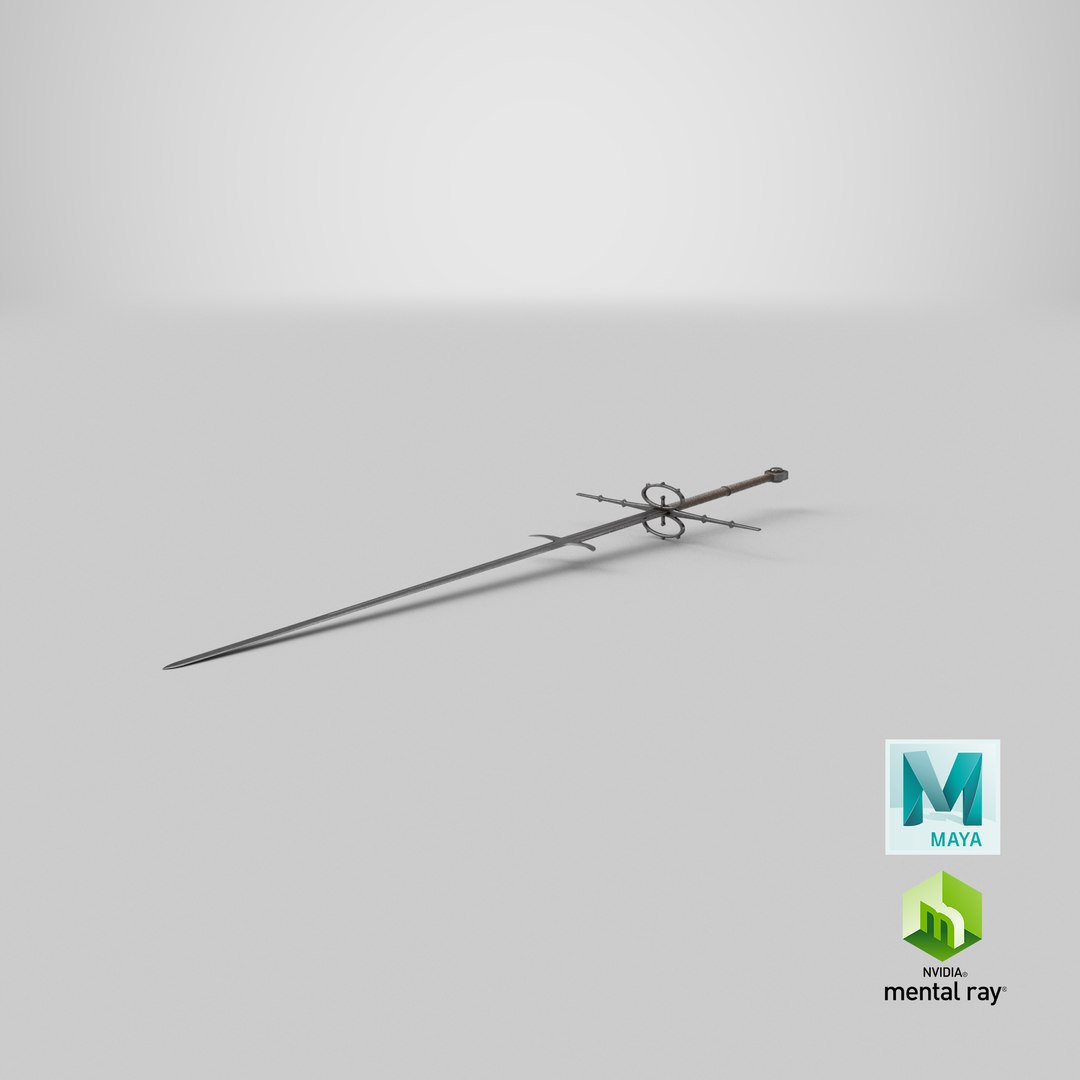 3D medieval zweihander two-handed sword model - TurboSquid 1521116