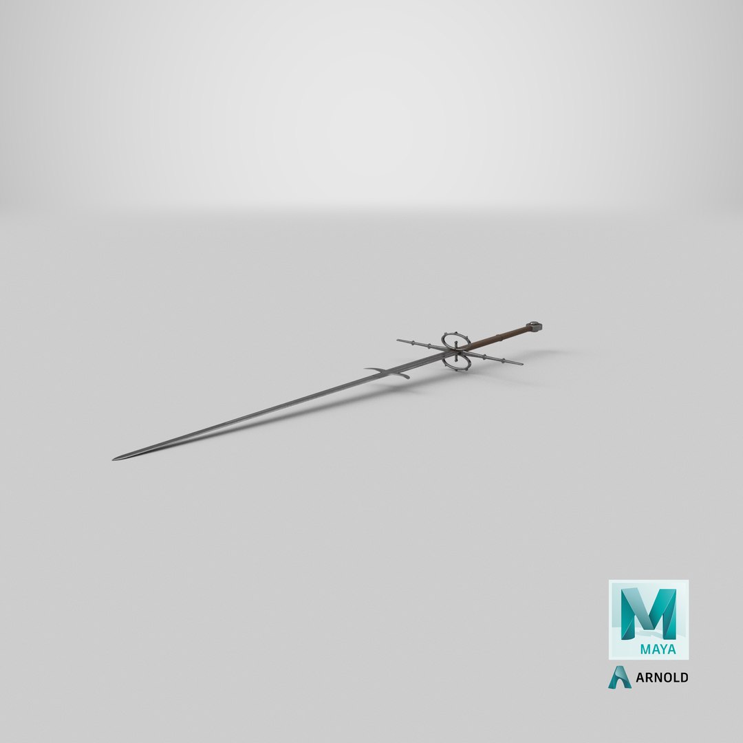 3D medieval zweihander two-handed sword model - TurboSquid 1521116