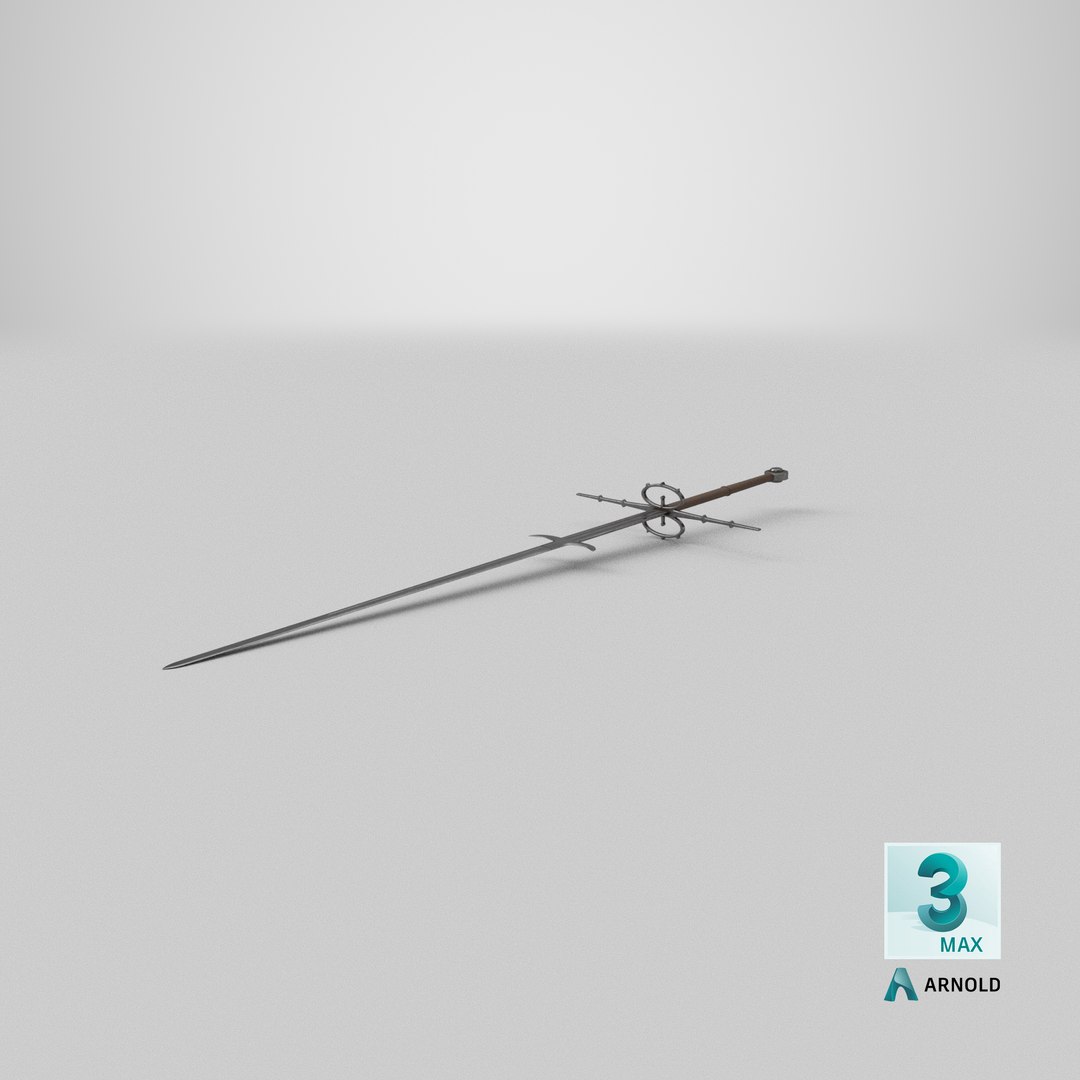 3D medieval zweihander two-handed sword model - TurboSquid 1521116