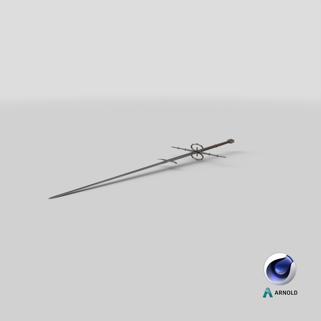 3D medieval zweihander two-handed sword model - TurboSquid 1521116