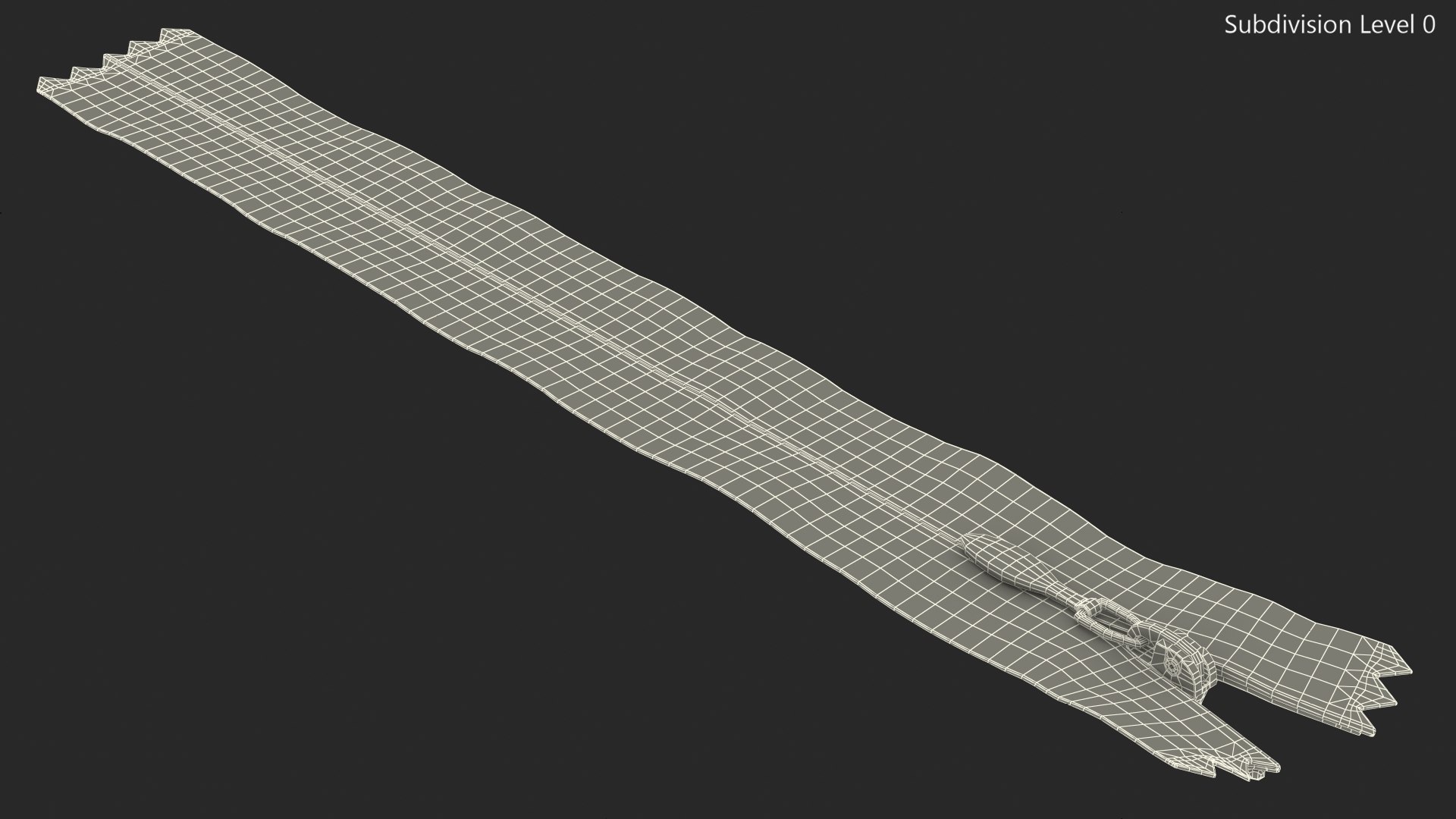 3D Nylon Invisible Zipper Black model - TurboSquid 1812130