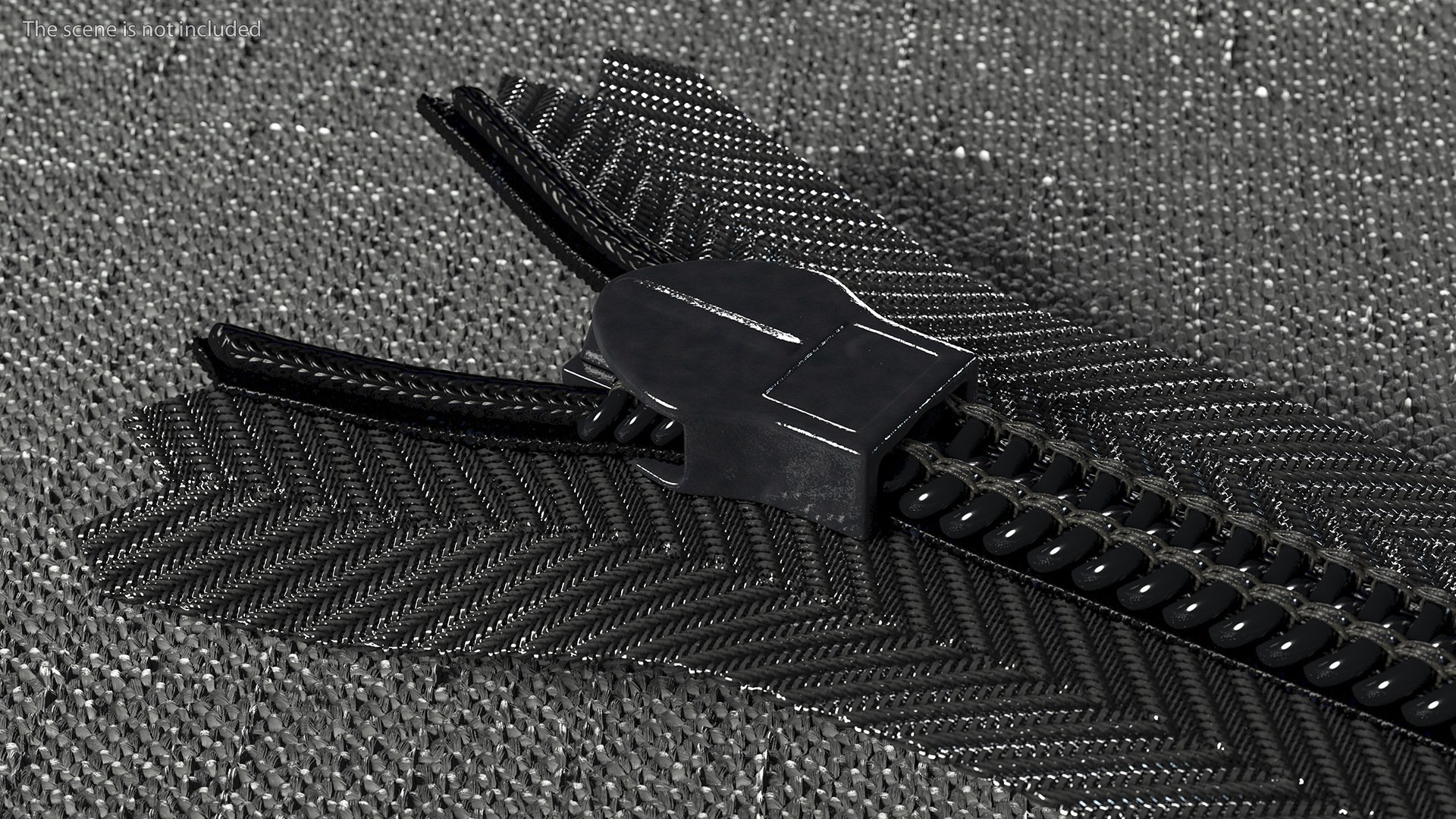 3D Nylon Invisible Zipper Black model - TurboSquid 1812130