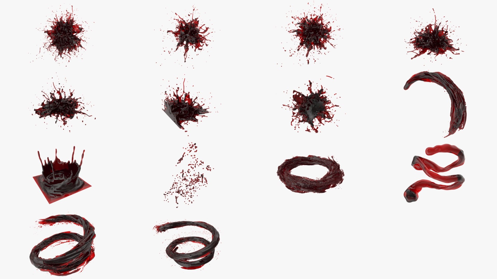 14 Blood Splashes 3D Model - TurboSquid 1914701