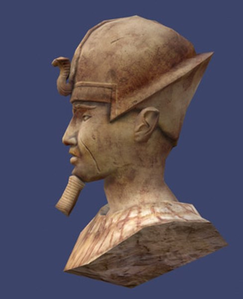 3d low-poly statue