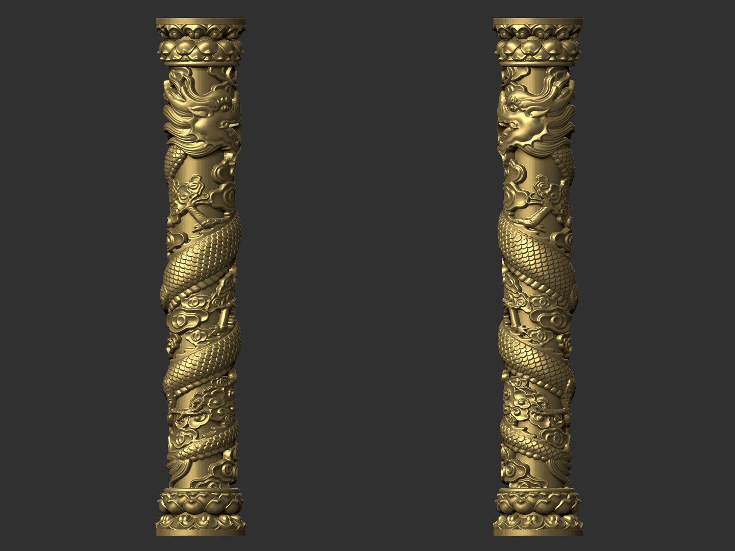3D Dragon Pillar - TurboSquid 2181337