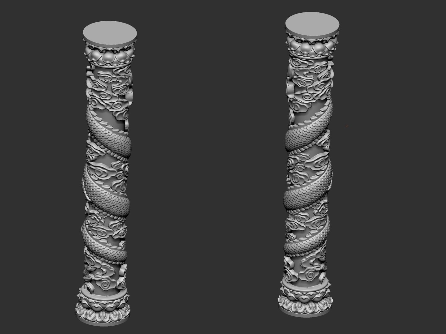 3D Dragon Pillar - TurboSquid 2181337