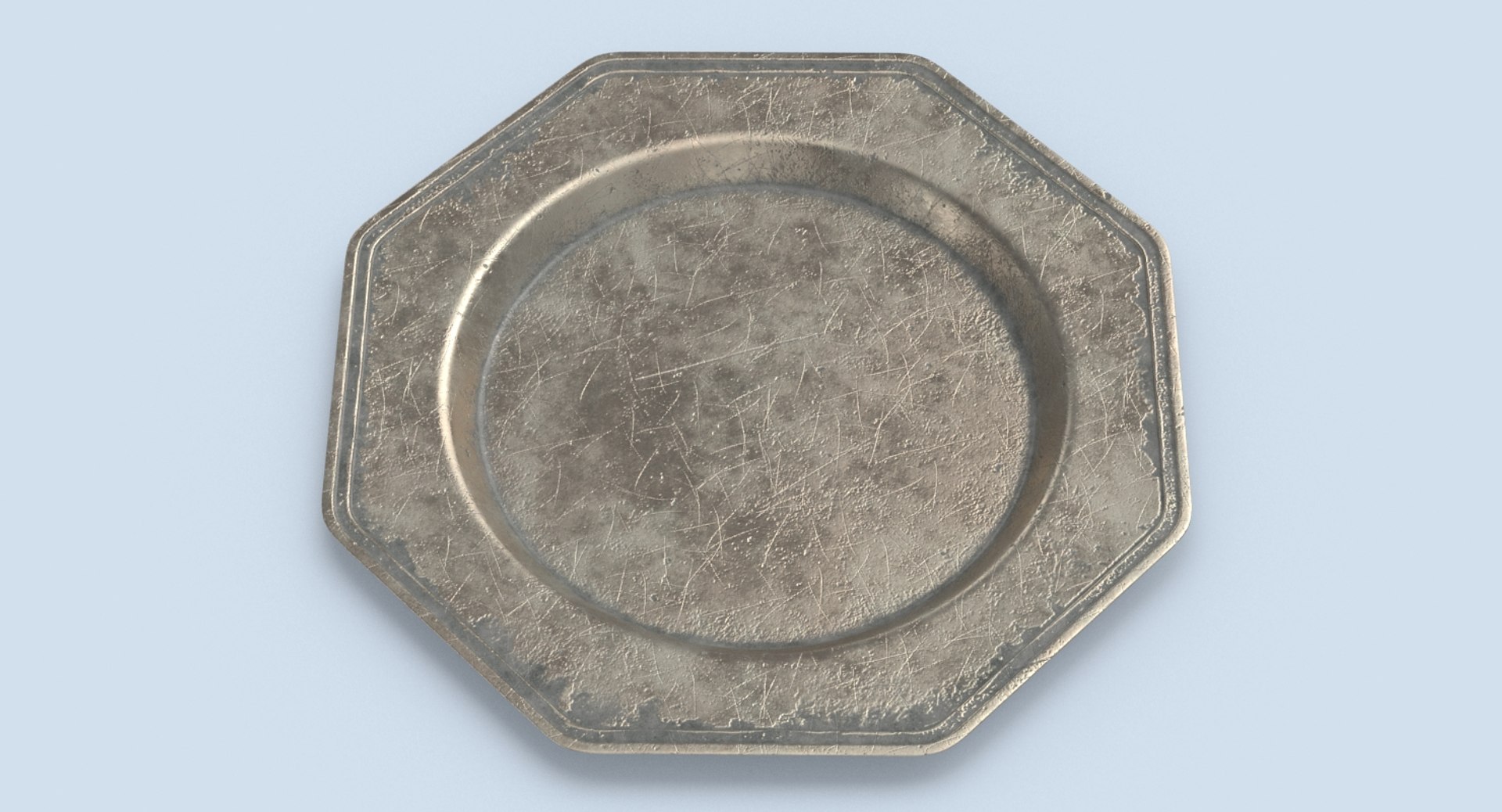 Pewter-dishware---plate-01 3D - TurboSquid 1155388