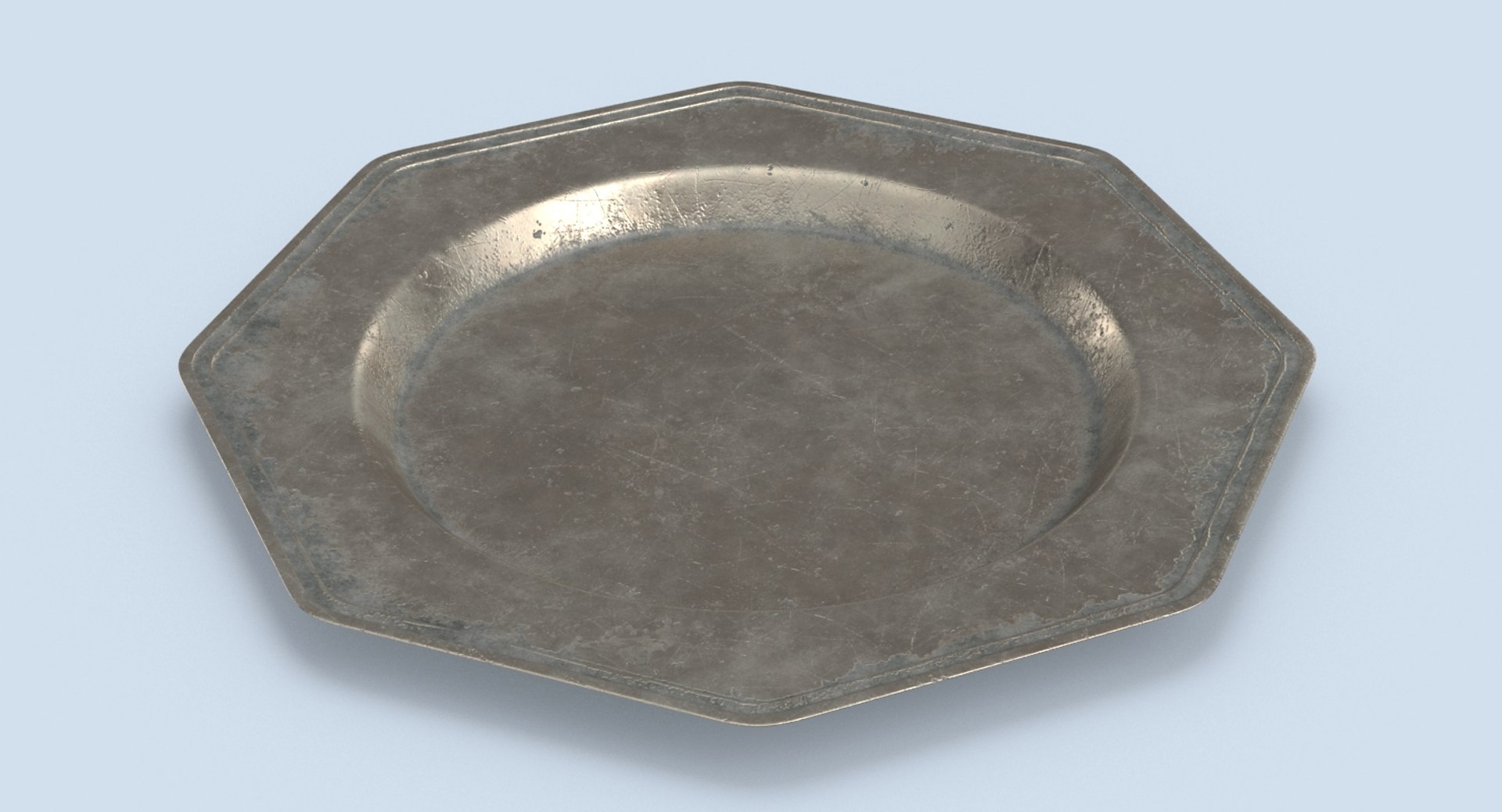 Pewter-dishware---plate-01 3D - TurboSquid 1155388