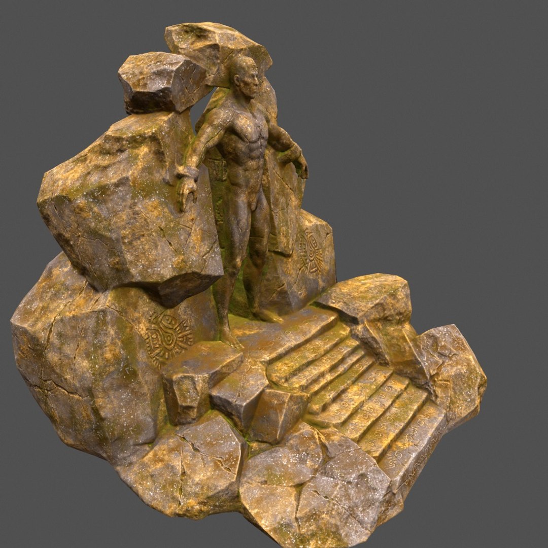3d Gate Cave Model