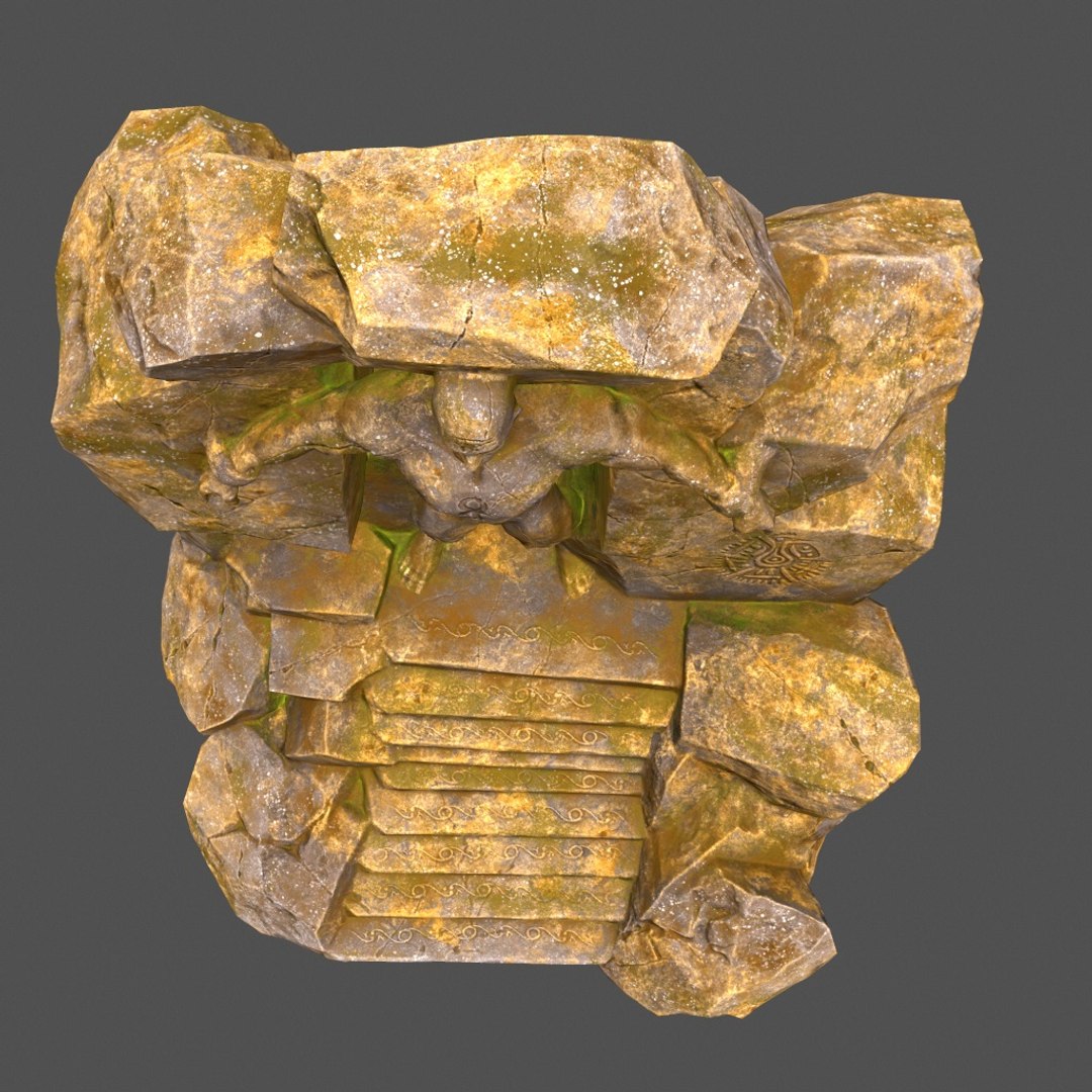 3d Gate Cave Model