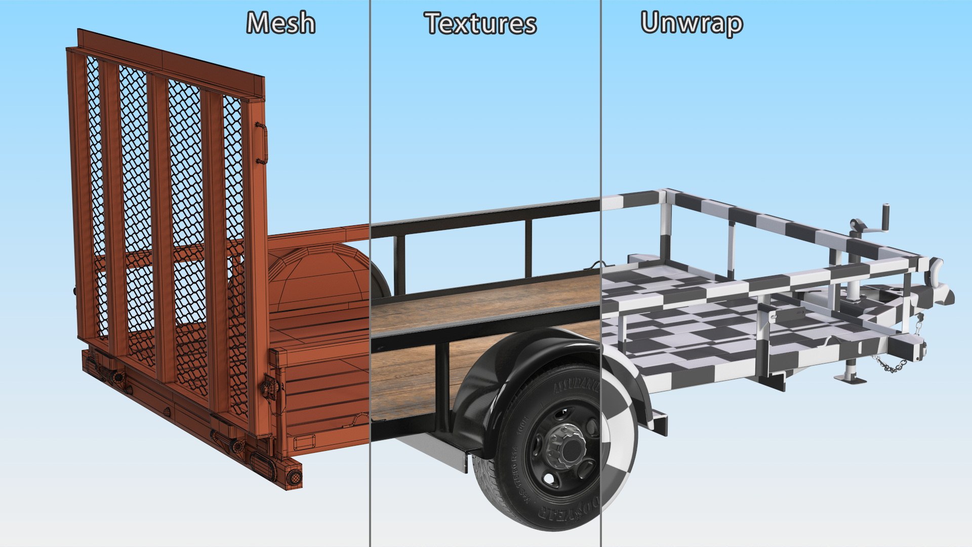 3D Big Tex Utility Trailer model - TurboSquid 2091544