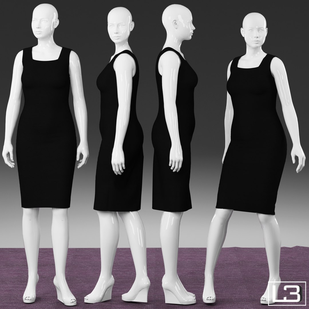 Size Woman Mannequin 3d Max
