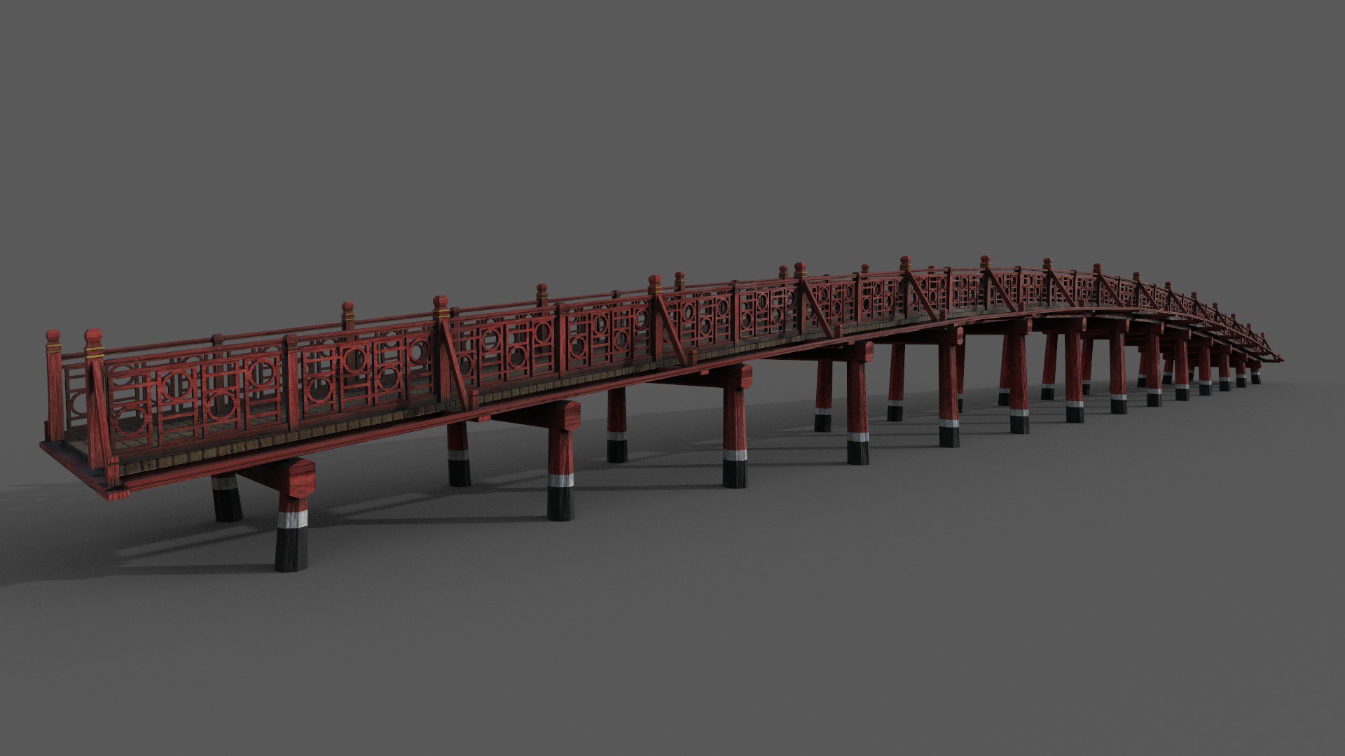 3D Asian Bridge Japanese Model - TurboSquid 1976810