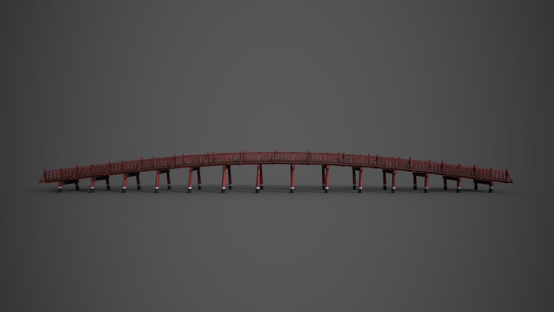 3D Asian Bridge Japanese Model - TurboSquid 1976810
