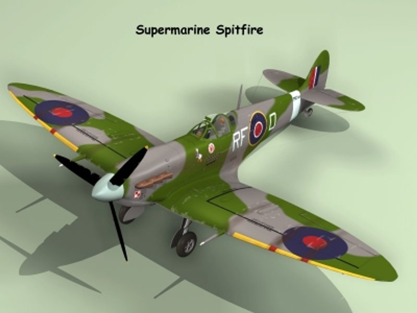 Fighter Plane Spitfire 3d Model