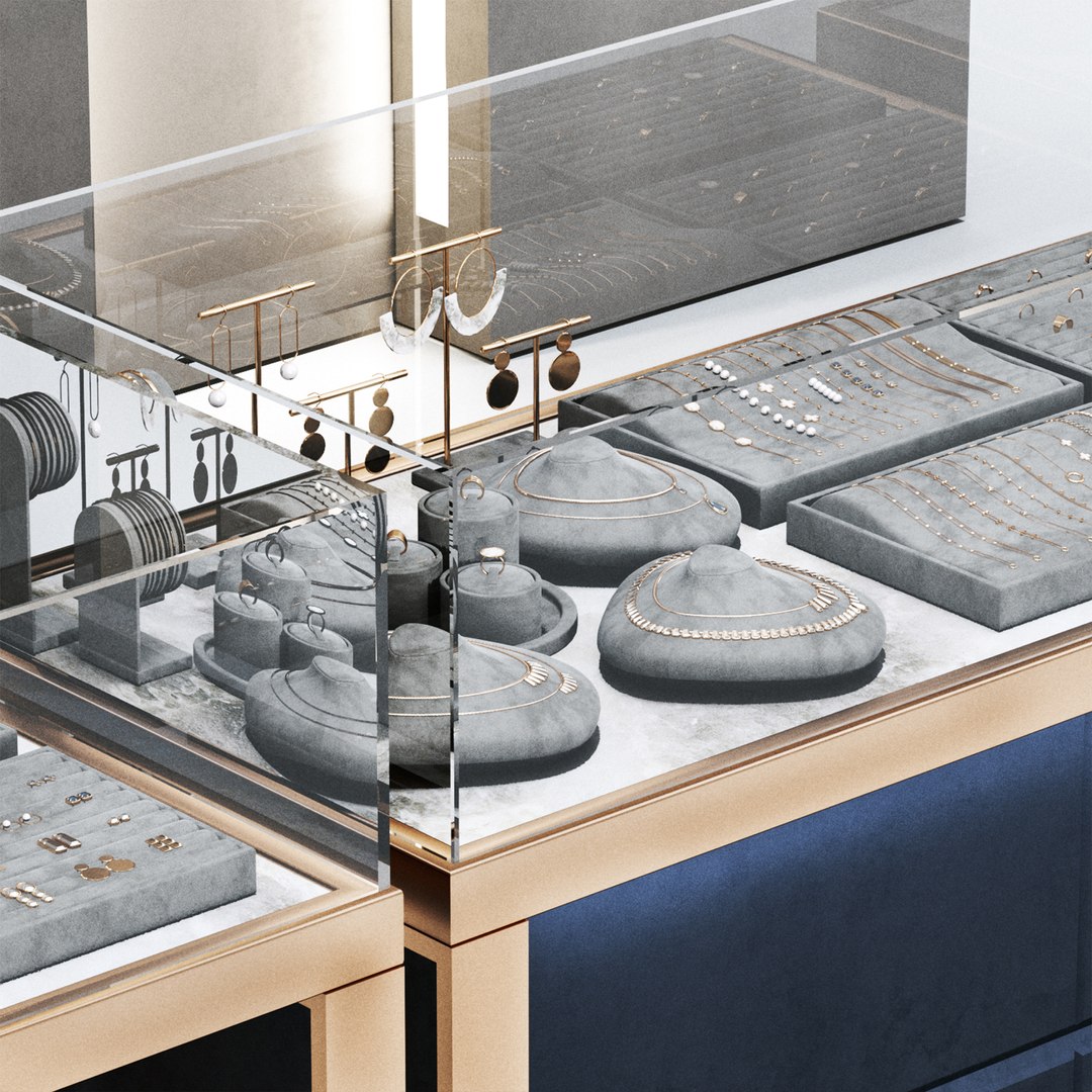 Jewelry Store Showcase 3D Model - TurboSquid 2188908
