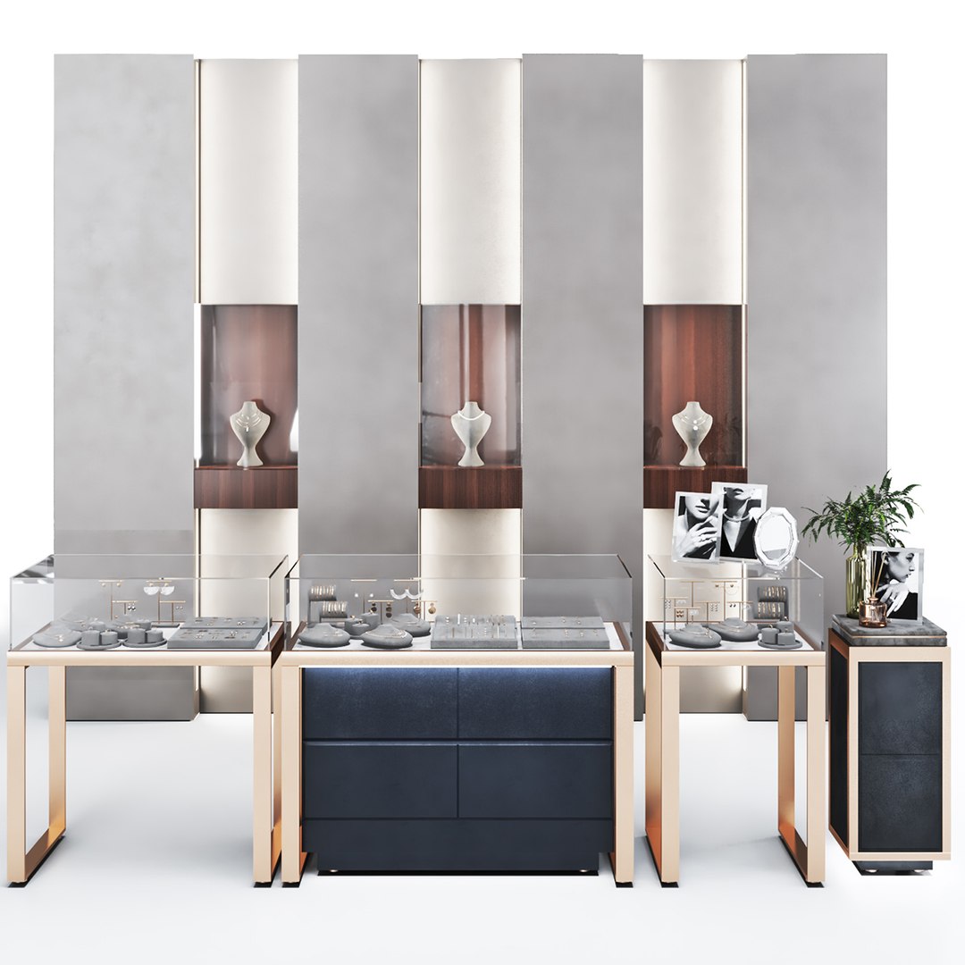 Jewelry Store Showcase 3D Model - TurboSquid 2188908