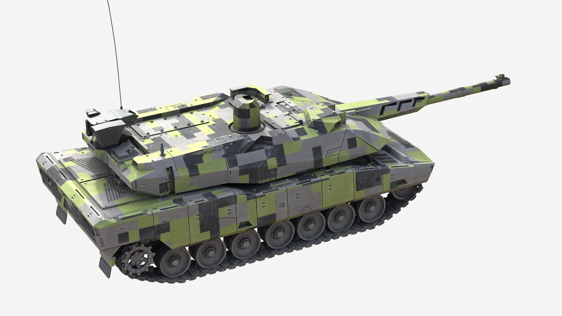Panther KF51 Main Battle Tank 3D Model - TurboSquid 2268557