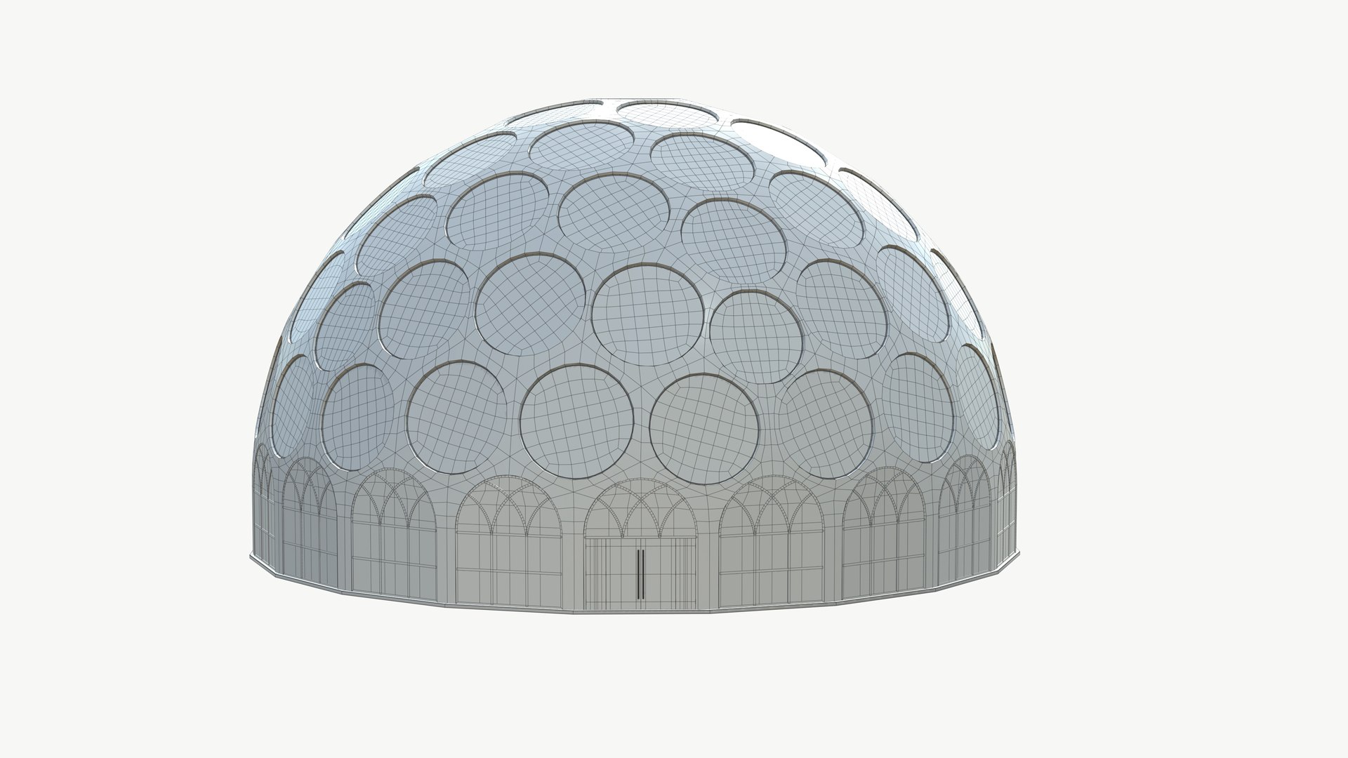 3D Model Futuristic Realistic Dome Structure - TurboSquid 2099738
