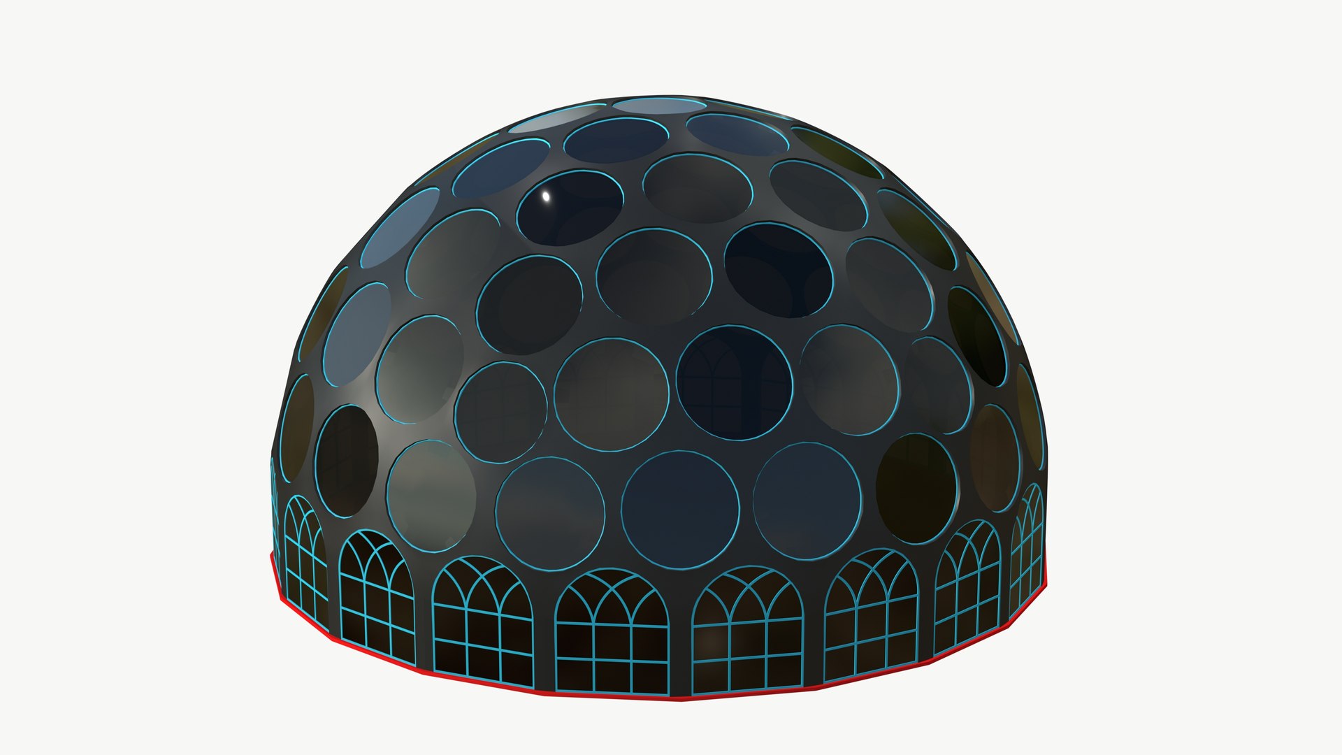 3D Model Futuristic Realistic Dome Structure - TurboSquid 2099738