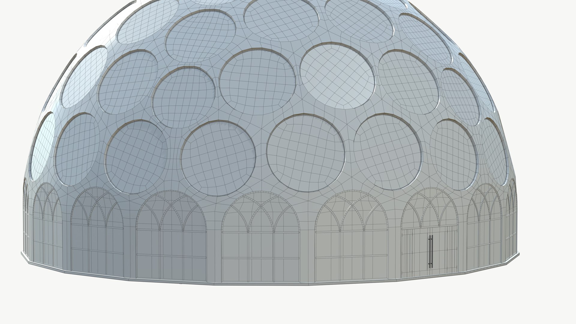 3D Model Futuristic Realistic Dome Structure - TurboSquid 2099738