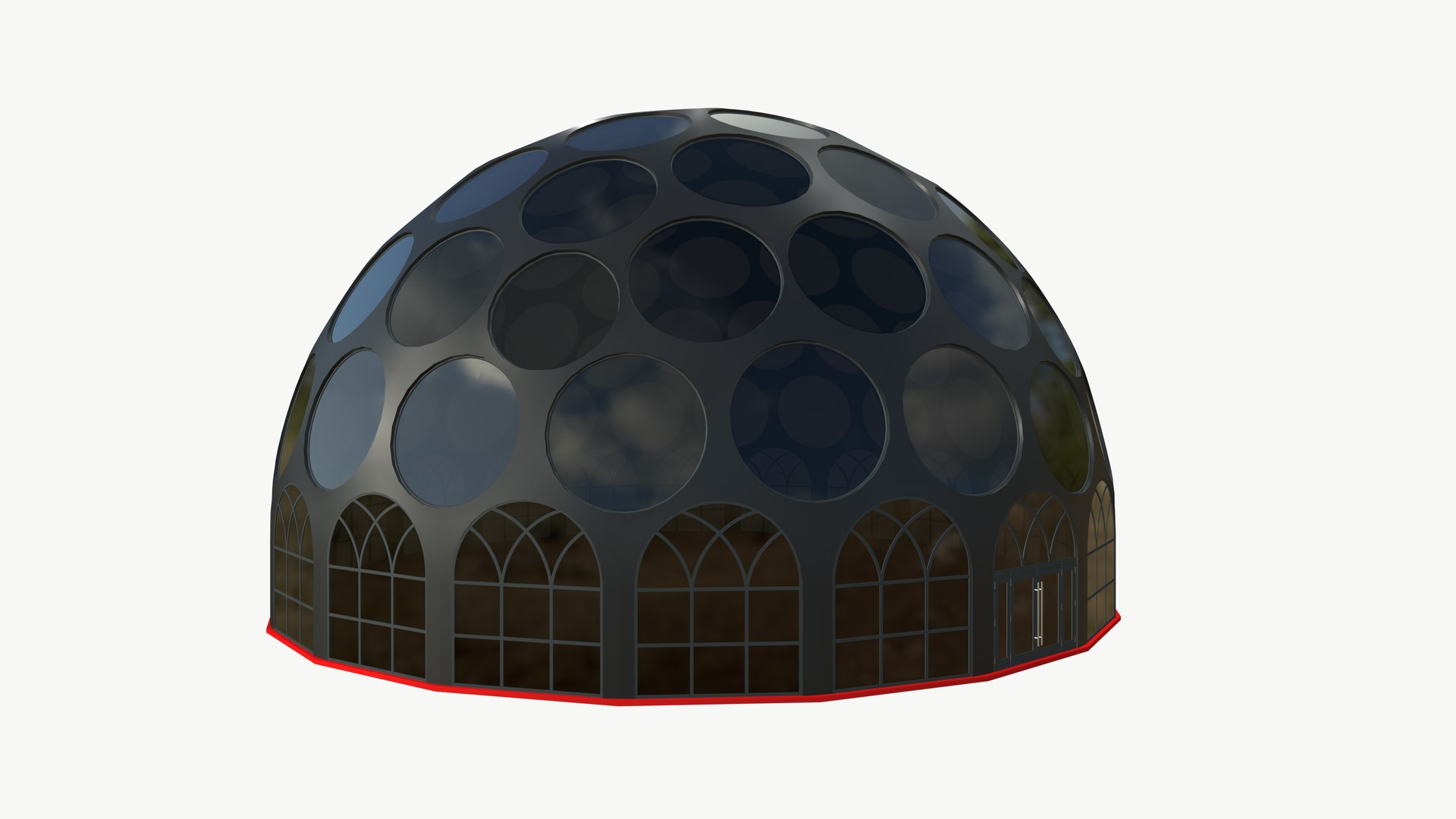 3D Model Futuristic Realistic Dome Structure - TurboSquid 2099738