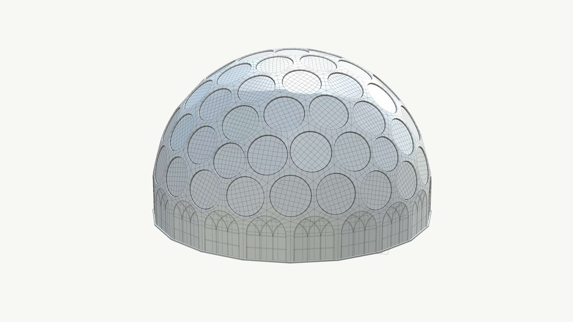 3D Model Futuristic Realistic Dome Structure - TurboSquid 2099738