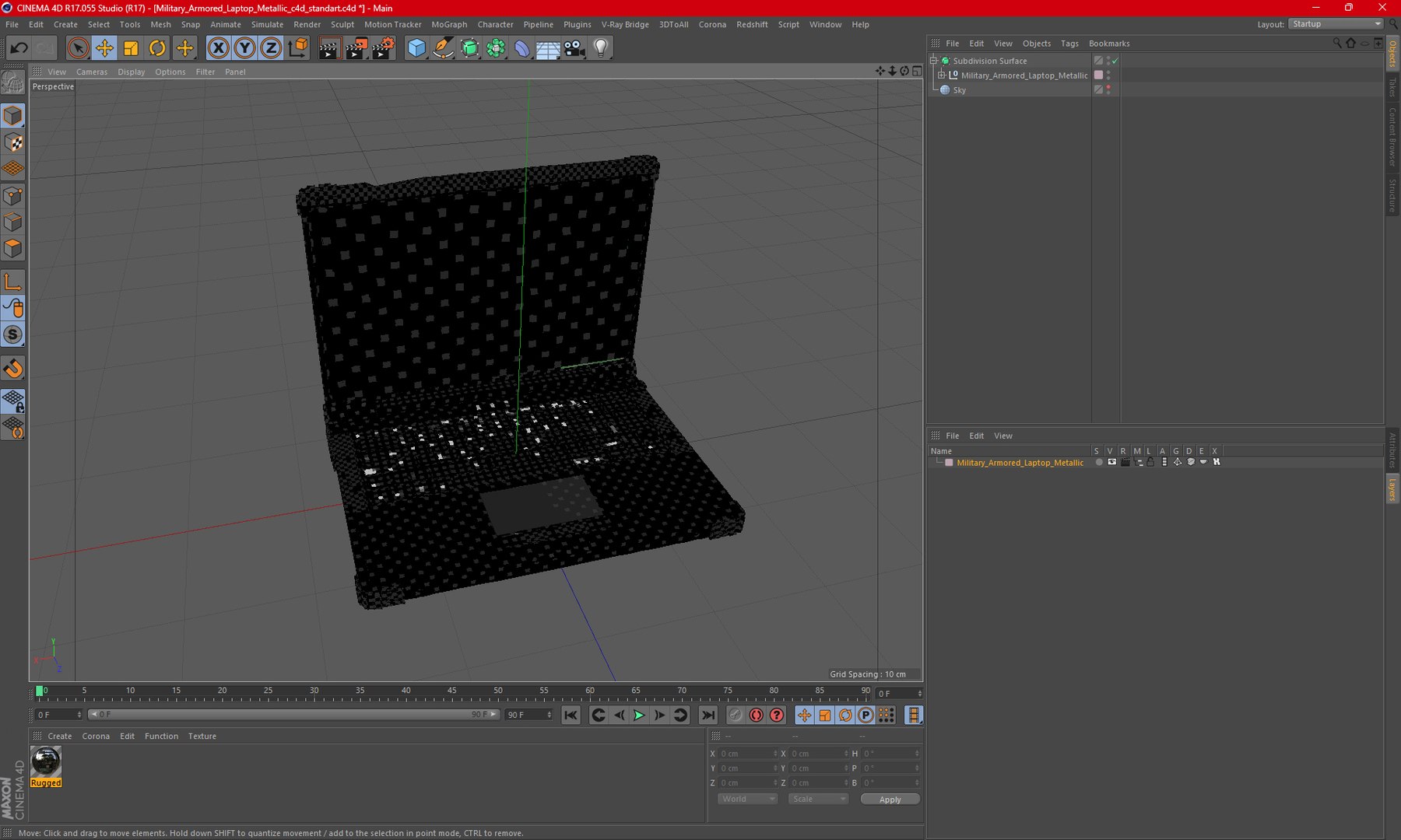 Military Armored Laptop Metallic 3D - TurboSquid 2177858