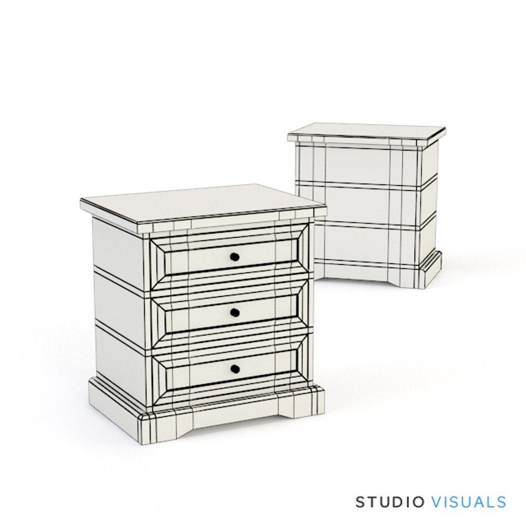 Andaluza Night Stand 3d Model