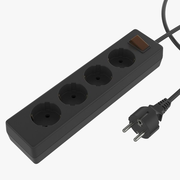 3d power strip model