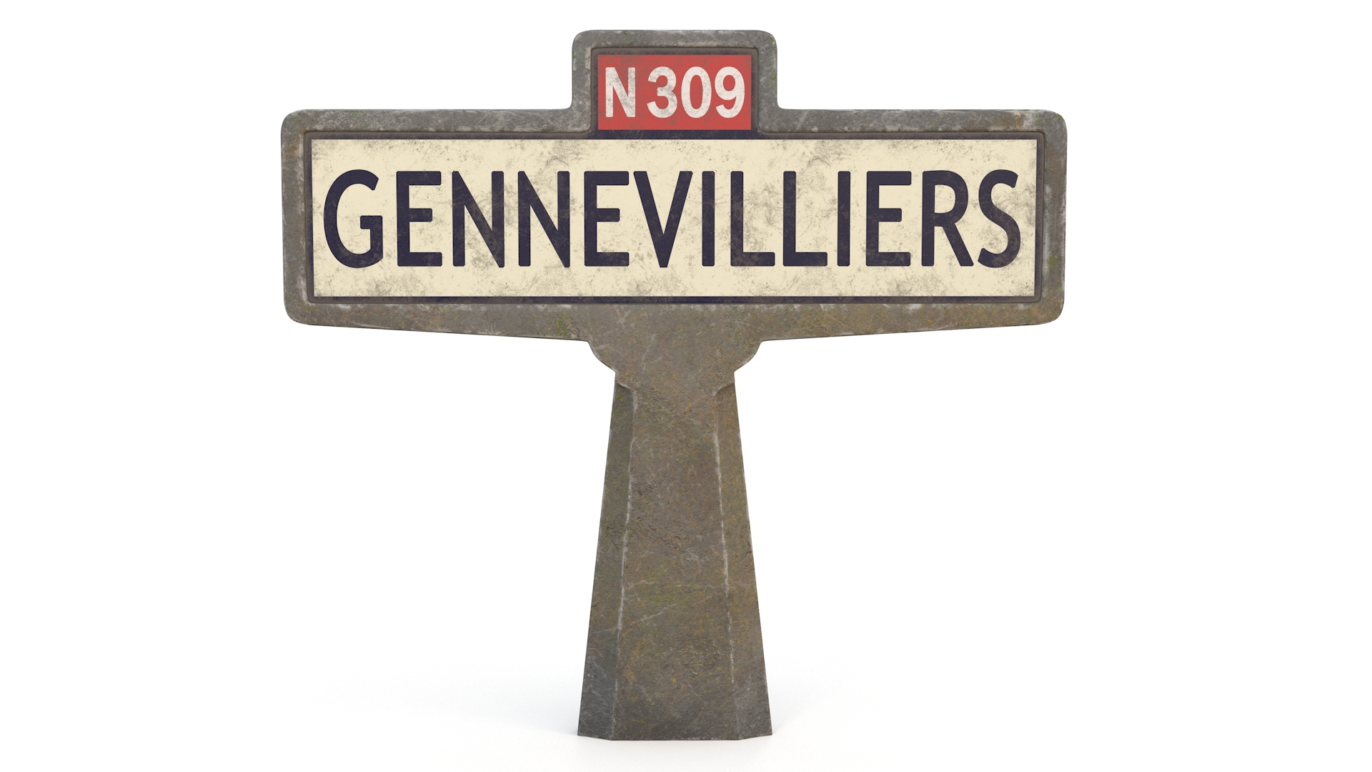 3D Sign French Road - TurboSquid 1708163