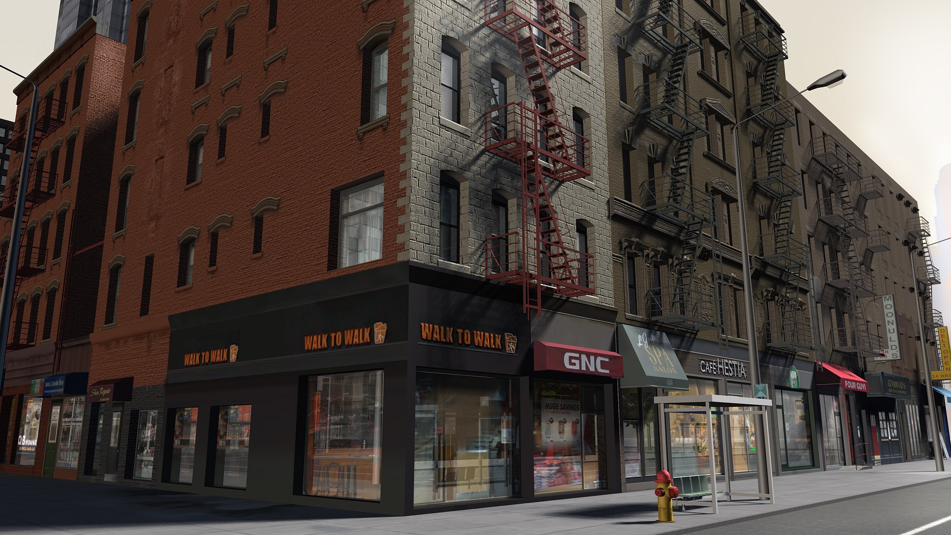 Manhattan Style Block 3D Model - TurboSquid 1742711