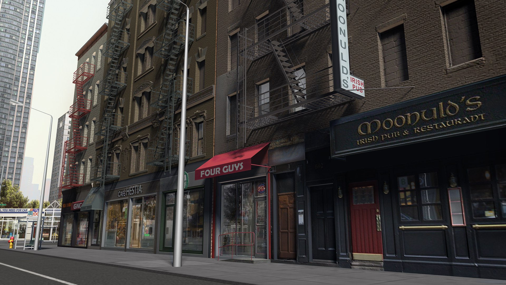 Manhattan Style Block 3D Model - TurboSquid 1742711