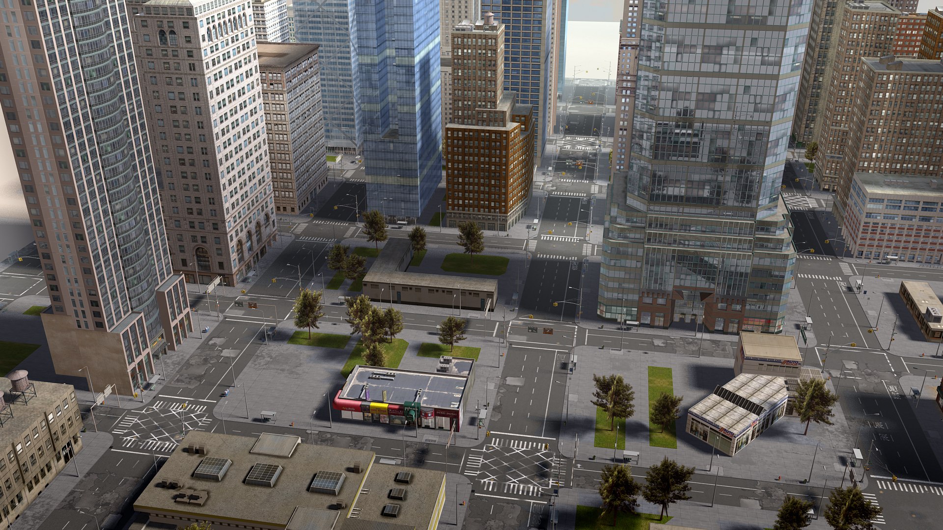 Manhattan Style Block 3D Model - TurboSquid 1742711