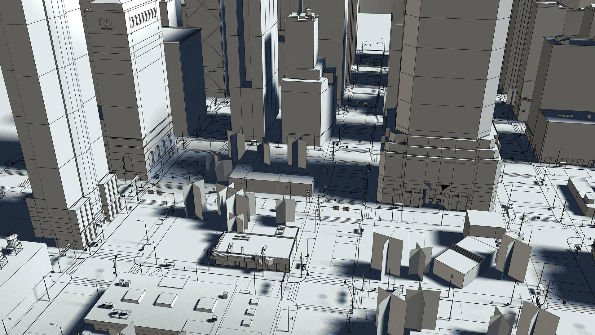 Manhattan Style Block 3D Model - TurboSquid 1742711