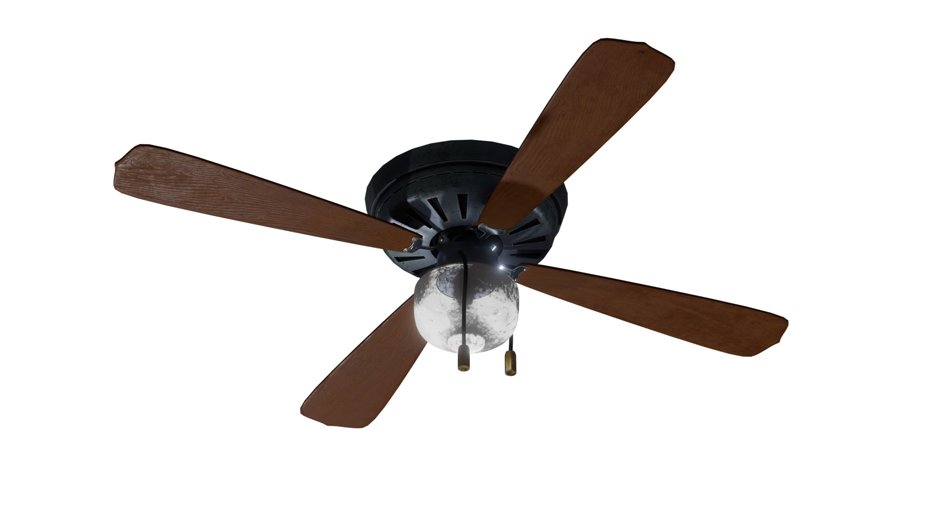 3D Vintage Ceiling Fan Model - TurboSquid 2209046