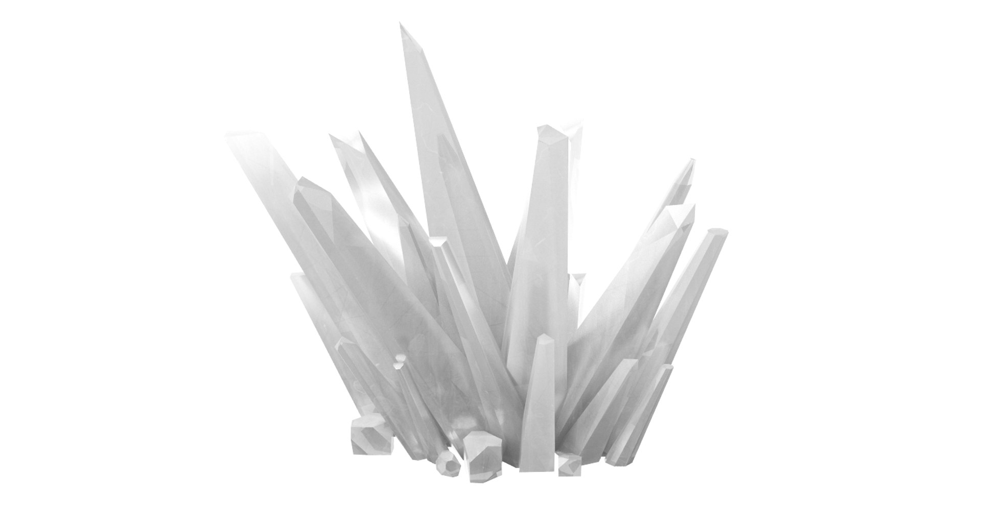 3D White Crystals Model - TurboSquid 1384600