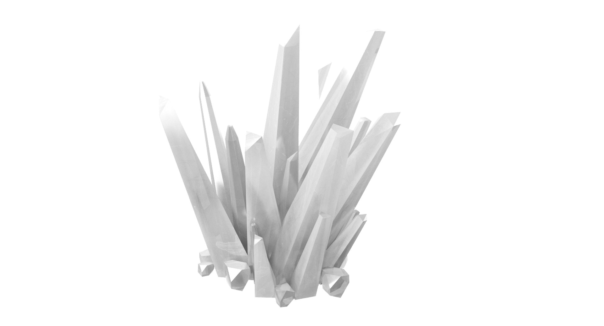 3D White Crystals Model - TurboSquid 1384600