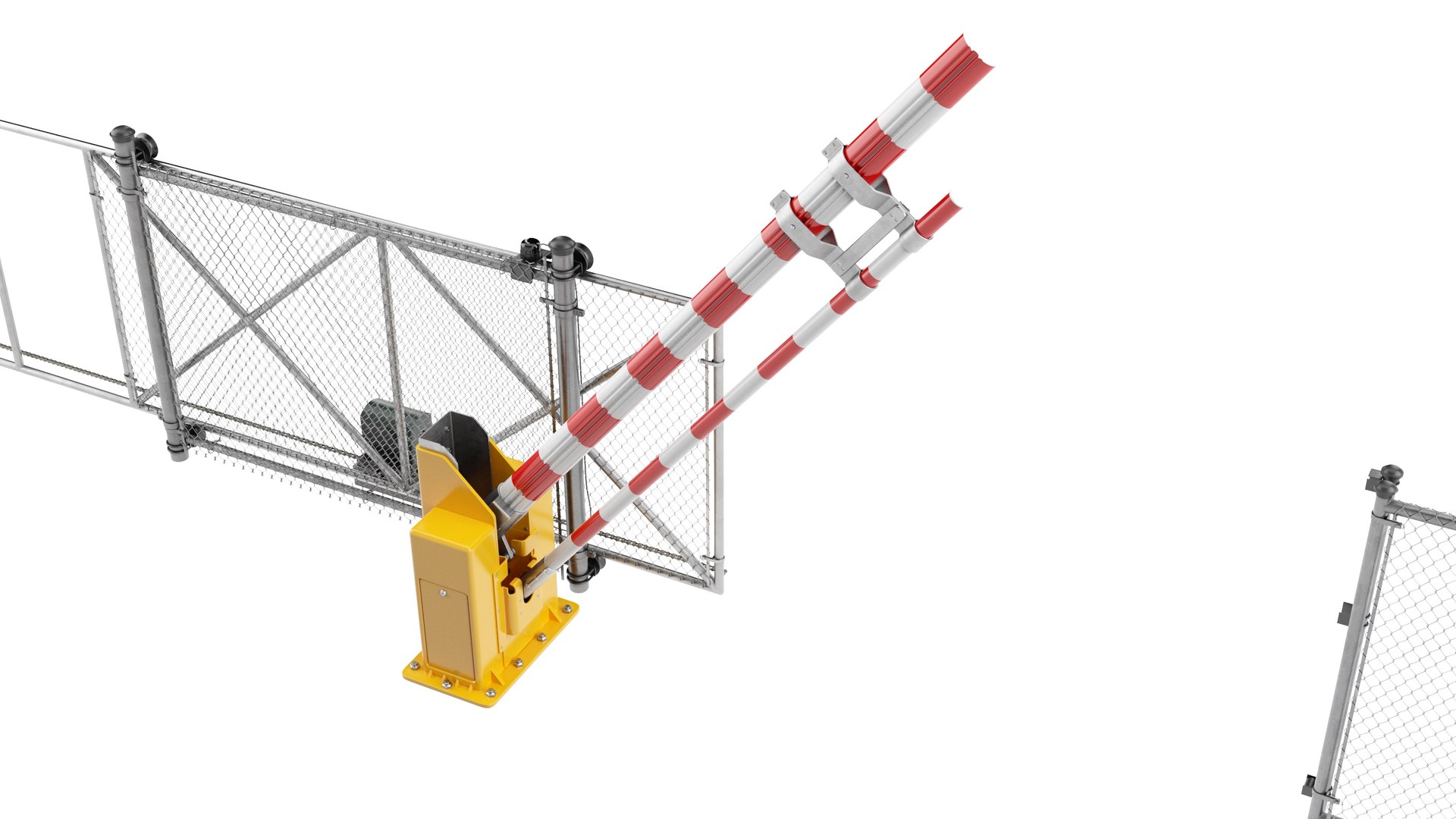 3D Fence With Automatic Gate - TurboSquid 2318819