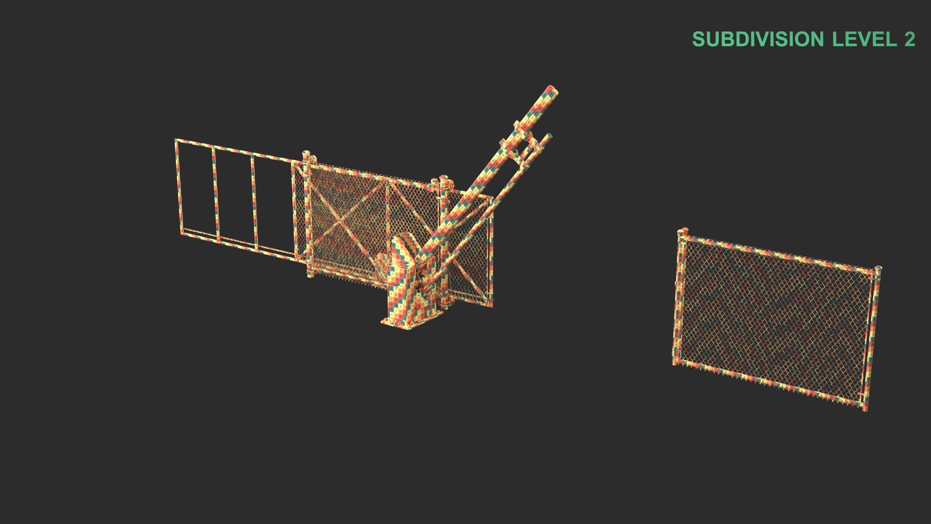 3D Fence With Automatic Gate - TurboSquid 2318819