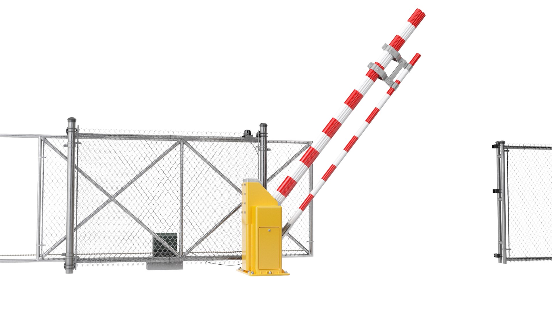 3D Fence With Automatic Gate - TurboSquid 2318819